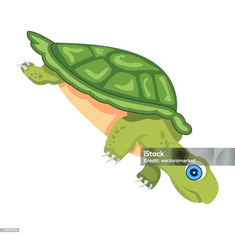 Cute Turtle Icon In Flat Style Stock Illustration Download Image Now