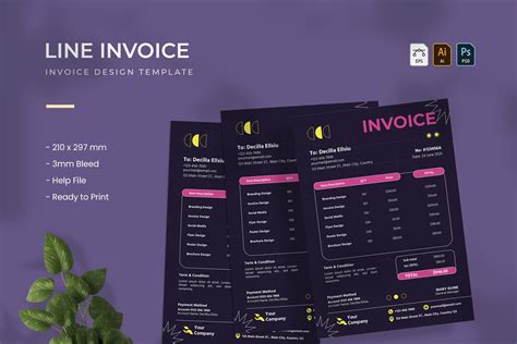 Line Invoice By Vunira TheHungryJPEG