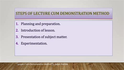 Lecture Cum Demonstration Method Ppt