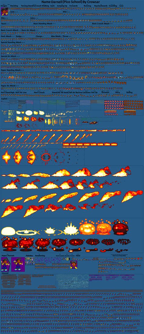 Darnell Pico School Sprite Sheet By Crowsar On Deviantart
