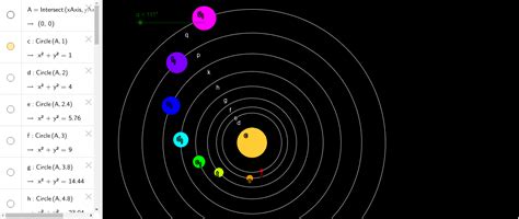 Solar System Geogebra