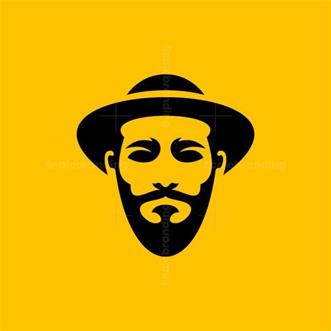 Man With Hat Logo Gentleman Logo Template Design Man With Hat Icon