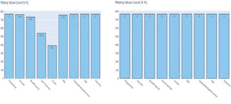 A The Combination Of Missing Values Before Data Preprocessing B The