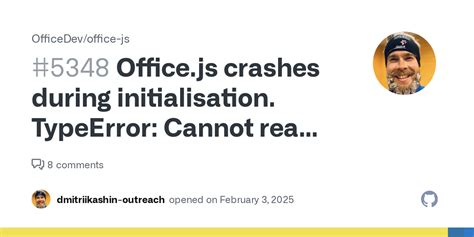Officejs Crashes During Initialisation Typeerror Cannot Read