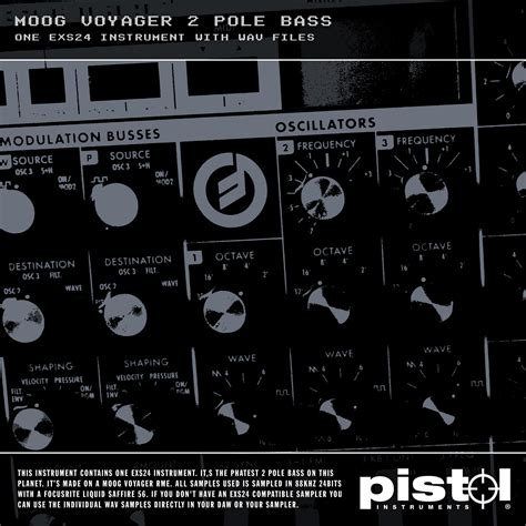 Moog Voyager 2 Pole Bass Pistol Instruments