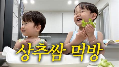 Vlog 상추쌈 제대로 먹는 태태들🥬 카메라 포맷이슈로분량뽑기 실패 Youtube