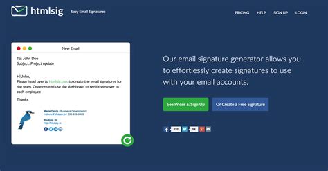 Create A Free HTML Signature