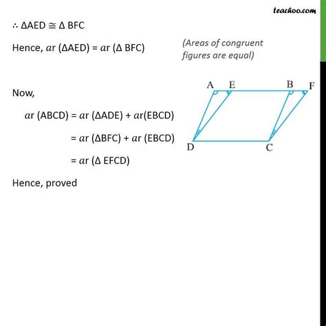 Theorem Parallelograms On Same Base And Between Same Parallels
