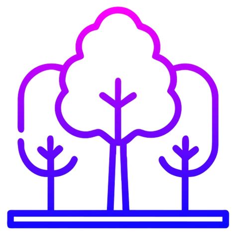 Premium Vector Tree Icon Outline Gradient