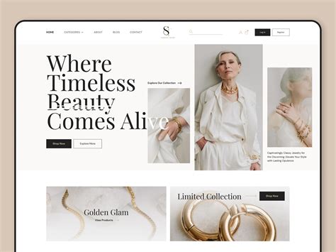Jewelry Shop Ecommerce Website Uiux Behance