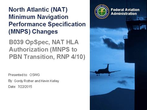 North Atlantic Nat Minimum Navigation Performance Specification Mnps