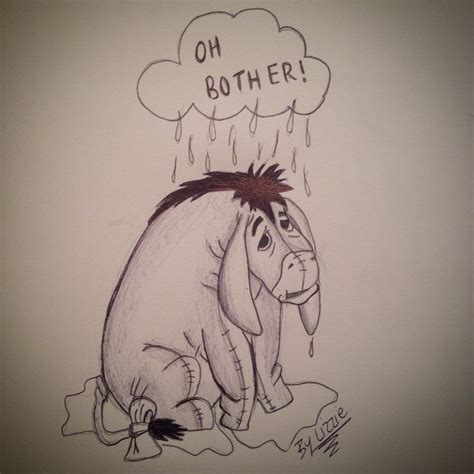 Eeyore Sketch Oh Bother From Winnie The Pooh Horror Cartoon Pooh