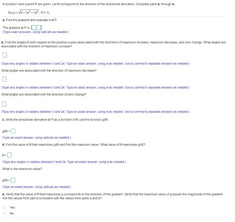 Solved A Function F And A Point P Are Given Let 0 Chegg Com