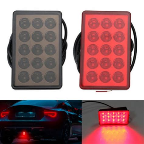 Luz Led De Freno Trasera Para Coche Accesorio Universal De 15 Led 3 Luz