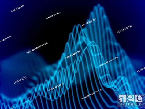 Big Data Abstract Visualization Business Charts Analytics 3d Sound Waves Stock Vector Vector