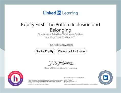 Christopher Golden On Linkedin Certificate Of Completion