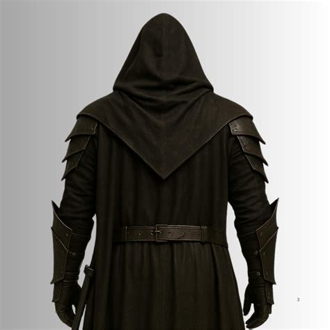 Dark Knight Assassin Costume Pure Leather Handmade Gothic Black