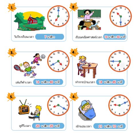 การบอกเวลา Home Math