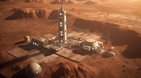 Mars Base In 3d Perspective Background Crater Mars Planet Mars Background Image And Wallpaper