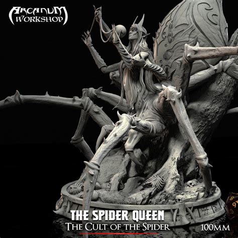 3d Printable Spider Queen Boss 100mm By Arcanum Workshop