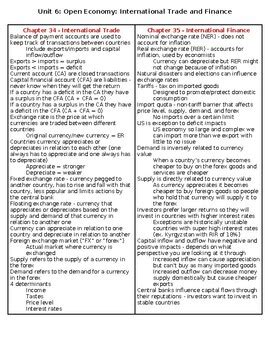 AP Macro Unit Cheat Sheet By Jay Pom TPT
