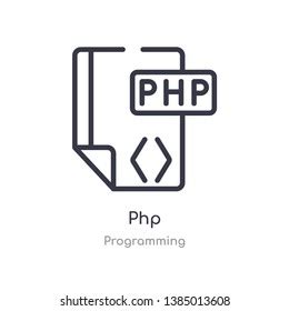 Php Outline Icon Isolated Line Vector Stock Vector Royalty Free 1385013608 Shutterstock