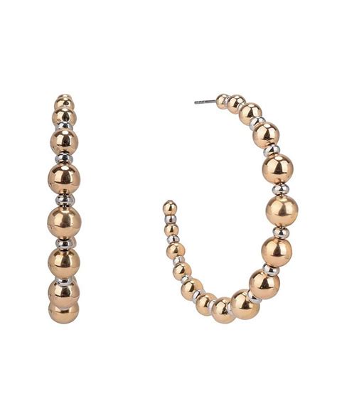 Laundry By Shelli Segal Beaded Hoop Earrings Macys