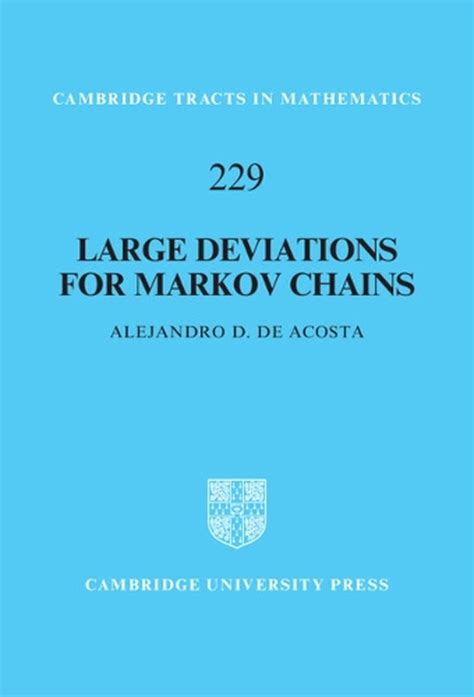 large deviations for markov chains by alejandro d de acosta hardcover