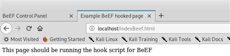 Using The Browser Exploitation Framework BeEF To Hook A Browser