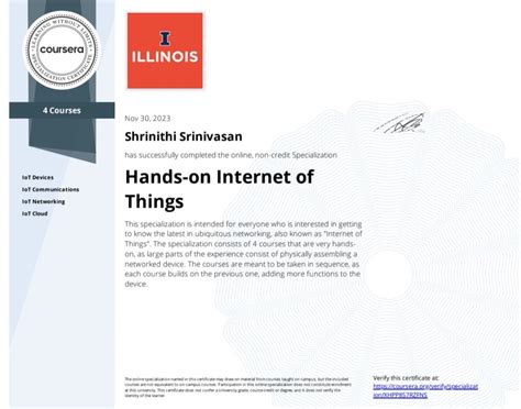Shrinithi Srinivasan On Linkedin Iot Specializationcompletion