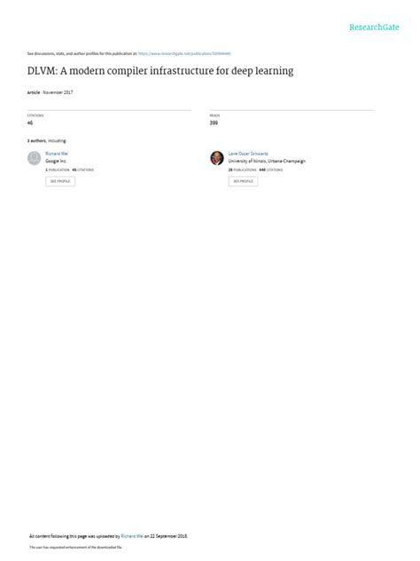 Dlvm A Modern Compiler Infrastructure For Deep Lea Pdf