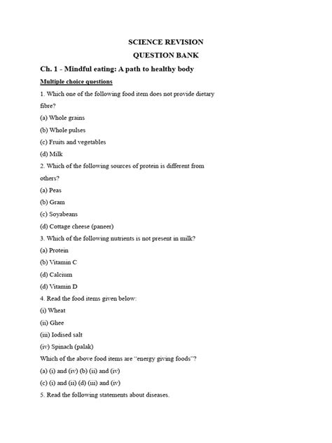 Science Practice Questions Pdf