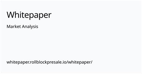 Market Analysis Whitepaper