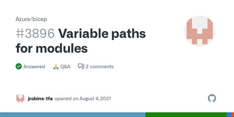 Variable Paths For Modules · Azure Bicep · Discussion 3896 · Github