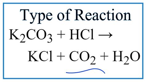 Phản ứng Hóa Học K2co3 Hcl → Kcl Co2 H2o