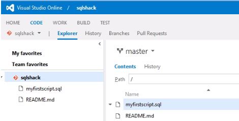 Sql Server Database Source Control Using Visual Studio Online Git