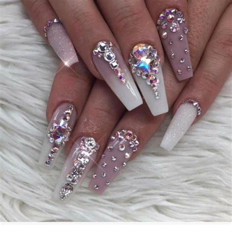 Cute Nail Ideas With Gems At Kirk Jackson Blog