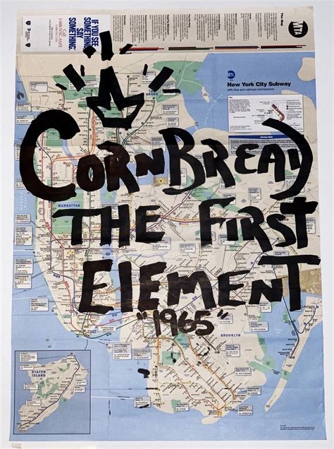 Nyc Mta Map 1st Element 1965 Original Marker Drawing By Cornbread