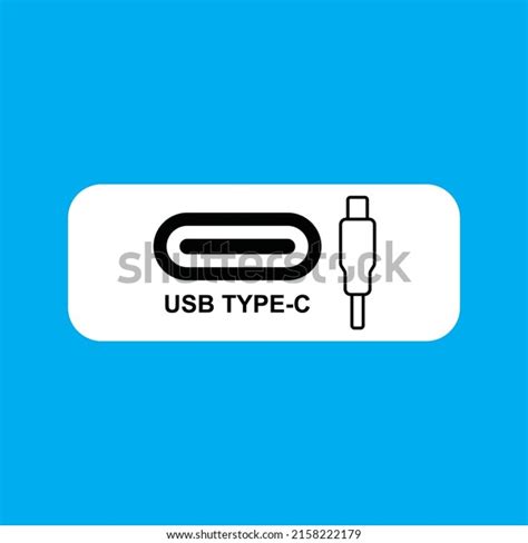Usb Typec Connector Simple Flat Icon Stock Vector Royalty Free