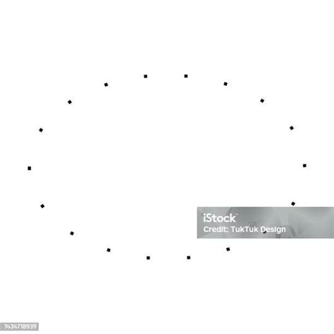 Ellipse Shape Dotted Symbol Vector Icon For Creative Graphic Design Ui Element Stock