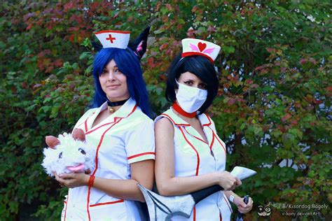 League Of Legends Nurse Ahri And Nurse Akali By V Kony On Deviantart