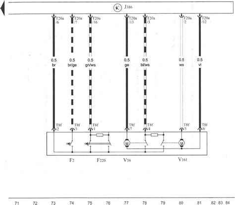 图3 3 36 驾驶员侧车门接触开关、驾驶员侧中央门锁上锁单元、驾驶员侧车门控制单元、驾驶员侧车门中央门锁电机 国产汽车电路 图片