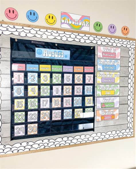 Retro Pastel Classroom Decor Calendar Kit Calendar Kit Classroom