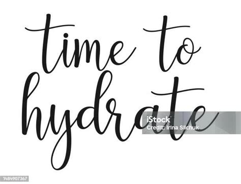 글자 문구는 수분을 공급할 시간입니다 타이포그래피 슬로건 건강한 생활 습관 수분 동기 부여 포스터 엽서에 대한 아이디어 검은색에