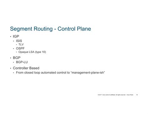 Segment Routing Technology Deep Dive And Advanced Use Cases Ppt