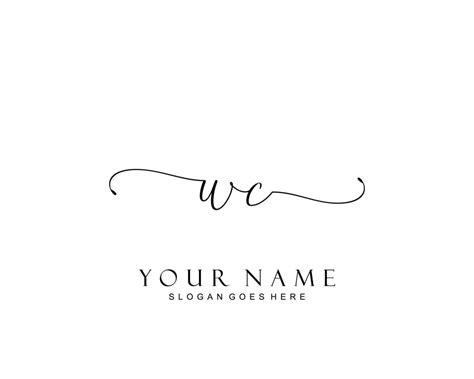 Initial WC Beauty Monogram And Elegant Logo Design Handwriting Logo Of Initial Signature