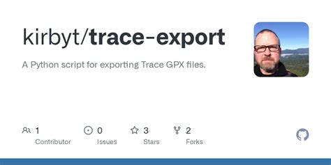Github Kirbyttrace Export A Python Script For Exporting Trace Gpx Files