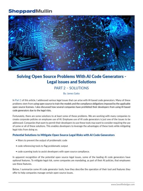 Ai Code Generators Article Part 2 0623 Pdf Open Source