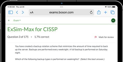 CISSP Practice Exam Boson