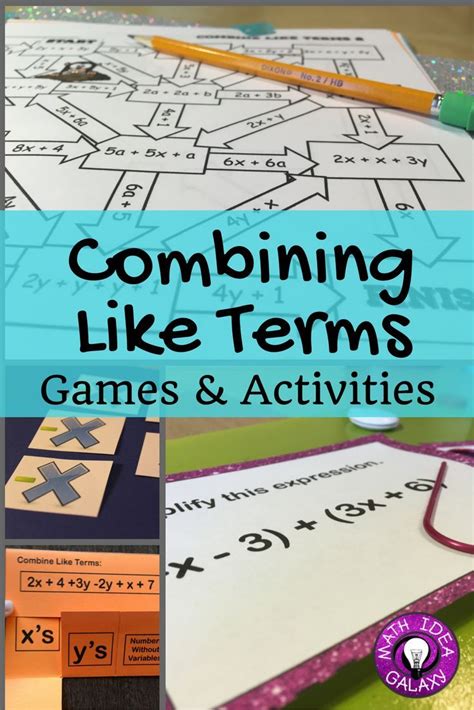 49 Best Combining Like Terms Images On Pinterest High School Maths